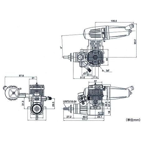 小川精機 OS MAX-46AX II 〔ラジコン飛行機用2ストロークエンジン〕15490 : マルサンホビー - 通販 - Yahoo!ショッピング