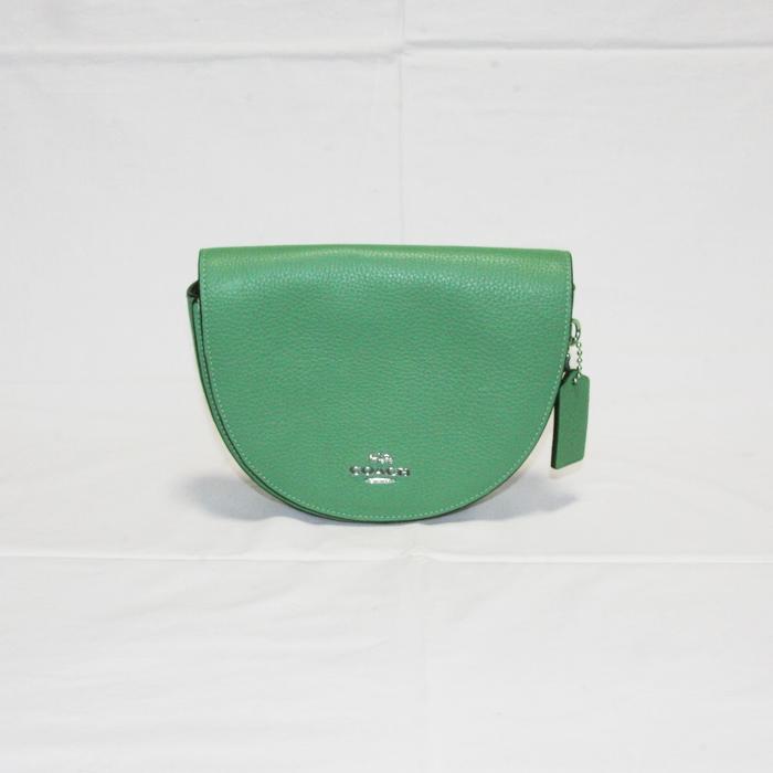 COACH コーチ ショルダーバッグ/ポーチ ライトグリーン カーフレザー ポシェット ショルダーストラップ付 ショルダーポーチ C1432 ...