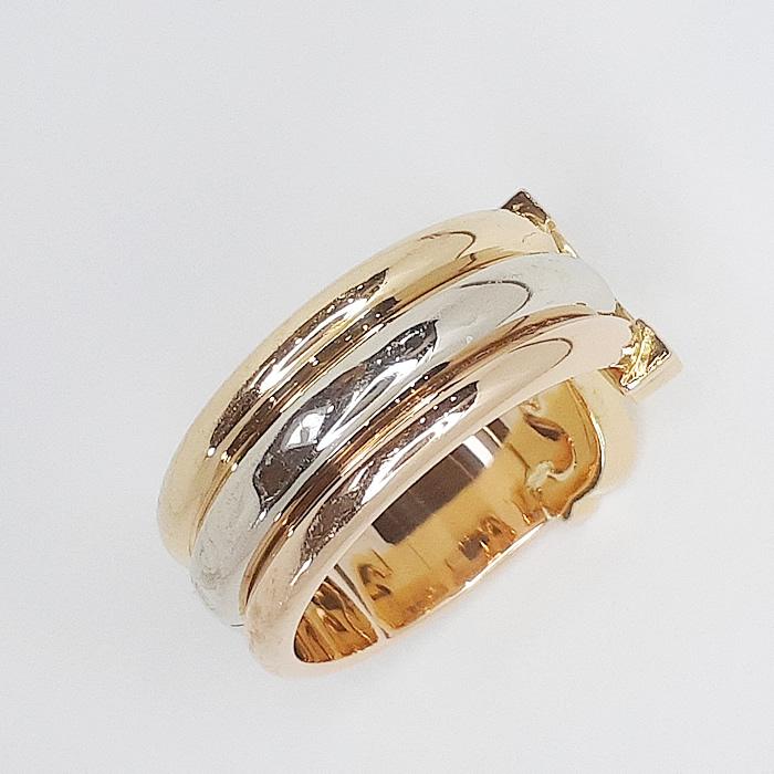 Cartier ＜#55＞カルティエ 2C スリーカラーゴールド リング 750 YG WG PG K18 CARTIER 中古 : 丸信質店 ...