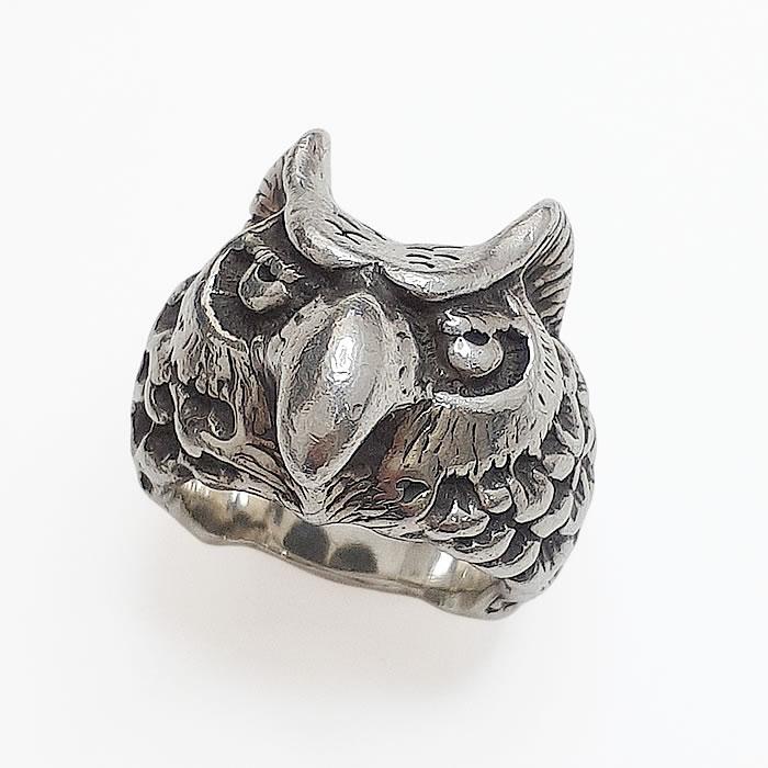 BILL WALL LEATHER ＜約7号＞ビルウォールレザー ラージオウルリング Bill Wall Leather LARGE OWL ...