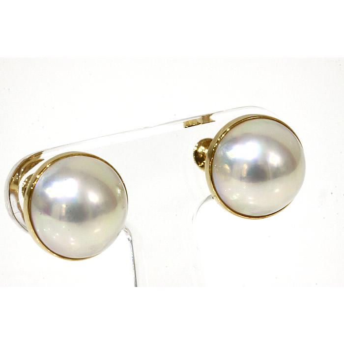TASAKI タサキ 田崎真珠 14mm マベパール イヤリング K14イエローゴールド YG 真珠 中古 : 丸信質店 ヤフーショップ - 通販 - Yahoo!ショッピング