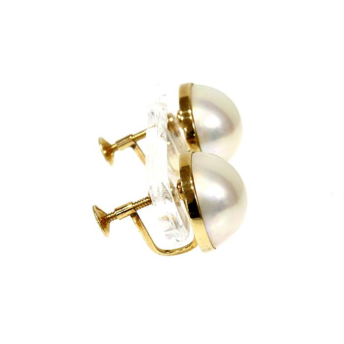 TASAKI タサキ 田崎真珠 14mm マベパール イヤリング K14イエローゴールド YG 真珠 中古 : 丸信質店 ヤフーショップ - 通販 - Yahoo!ショッピング