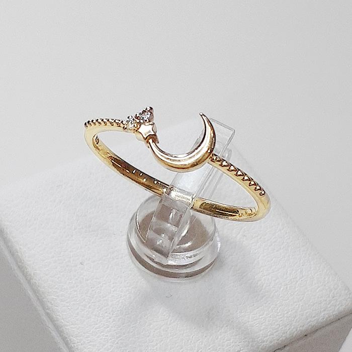 ＜10.5号＞K10イエローゴールド 月と星のデザインリング メレーダイヤ2石 K10YG 1.0g ムーン&スター 指輪 中古 : 丸信質店 ヤフーショップ - 通販 - Yahoo!ショッピング