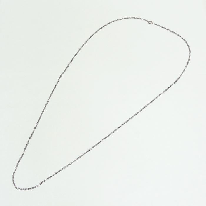 ＜70cm＞ K18ホワイトゴールド ロングネックレス K18WG 重さ：1.3g 中古 : 丸信質店 ヤフーショップ - 通販 - Yahoo!ショッピング