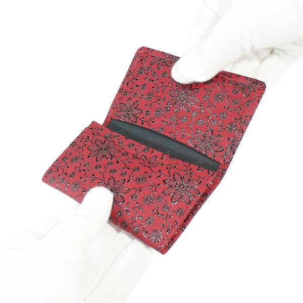 印傳屋 印伝 甲州印伝 上原勇七 名刺入れ 名詞入れ 2501 クレマチス 赤地×黒漆 鹿革 本革 レザー 花柄 ブランド YM01 : 丸島商事インターネット事業部 - 通販 - Yahoo ...