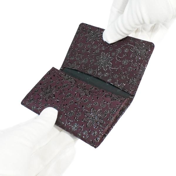 印傳屋 印伝 甲州印伝 上原勇七 名刺入れ 名詞入れ 2501 クレマチス 紫地×黒漆 鹿革 本革 レザー 花柄 ブランド YM01 : 丸島商事インターネット事業部 - 通販 - Yahoo ...