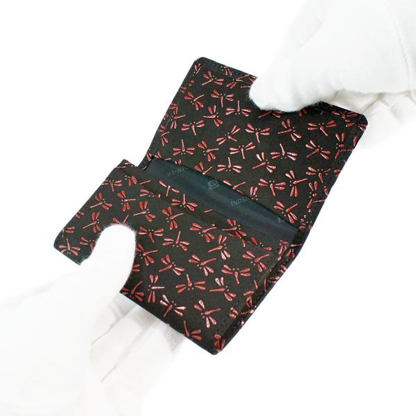 印傳屋 印伝 甲州印伝 上原勇七 名刺入れ 名詞入れ 2501 とんぼ 黒地×赤漆 鹿革 本革 レザー 和柄 ブランド YM01 : 丸島商事インターネット事業部 - 通販 - Yahoo ...