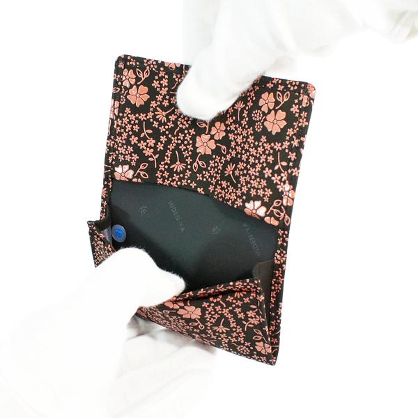 印傳屋 印伝 甲州印伝 上原勇七 名刺入れ 名詞入れ 2501 アメリカンブルー 黒地×ピンク漆 鹿革 本革 レザー 花柄 ブランド YM01 : 丸島商事インターネット事業部 - 通販 ...