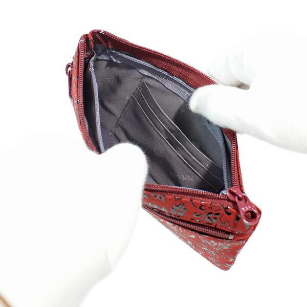 印傳屋 印伝 甲州印伝 上原勇七 ポーチ 通帳入れ 薄型 4407 アメリカン