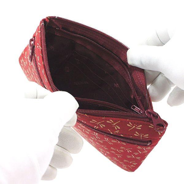 印傳屋（INDEN-YA） 印伝 甲州印伝 上原勇七 ポーチ 通帳入れ 薄型