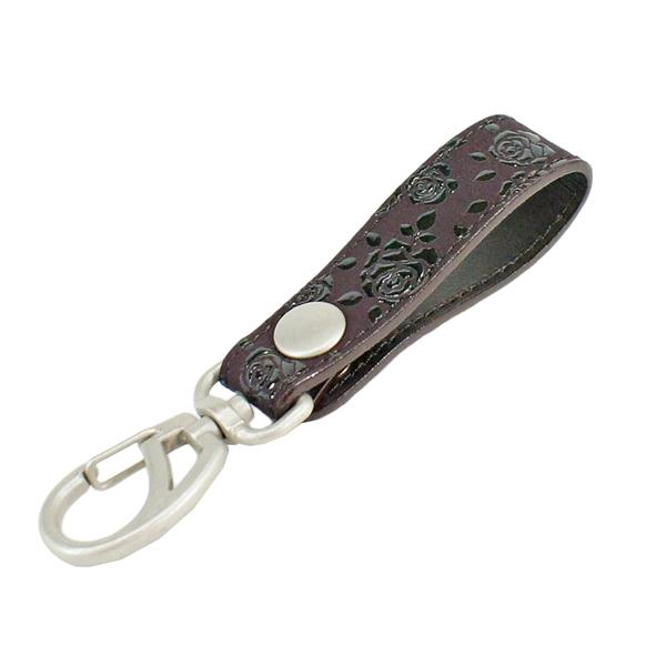 印傳屋 印伝 甲州印伝 上原勇七 キーホルダー 4701 ローズ小 紫地×黒漆 鹿革 本革 レザー 花柄 ブランド YM01 : 丸島商事インターネット事業部 - 通販 - Yahoo!ショッピング