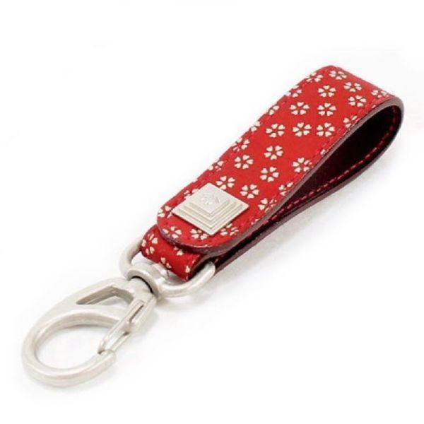 印傳屋 印伝 甲州印伝 上原勇七 キーホルダー 4701 小桜 赤地×白漆 鹿革 本革 レザー 和柄 ブランド YM01 : 丸島商事インターネット事業部 - 通販 - Yahoo!ショッピング