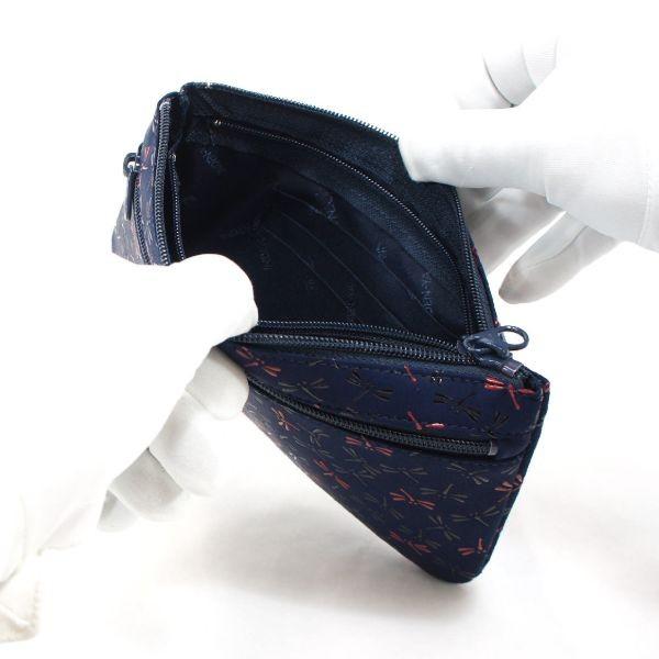 印伝 甲州印伝 印傳屋 上原勇七 ポーチ 通帳入れ なごみ 7524 とんぼ 鹿革 本革 レザー 和柄 ブランド 冬物 冬ギフト クリスマス 贈り物 YM01 印傳屋（INDEN-YA） 印伝 甲州印伝 上原勇七 ポーチ 通帳入れ なごみ