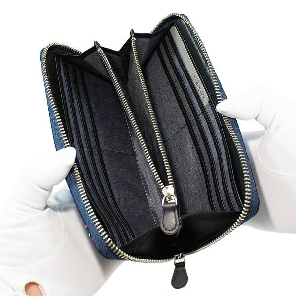 印傳屋 印伝 甲州印伝 上原勇七 財布 長財布 印伝財布 束入れ なごみ 7528 とんぼ 鹿革 本革 レザー 和柄 ブランド YM02 ...