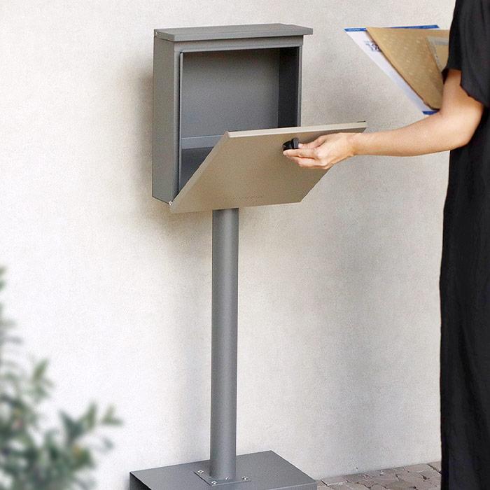 スタンドポスト 郵便ポスト 郵便受け くすみカラー 鍵付き ひねり錠 簡易ロック : MARUSYOU まるしょう - 通販 - Yahoo!ショッピング