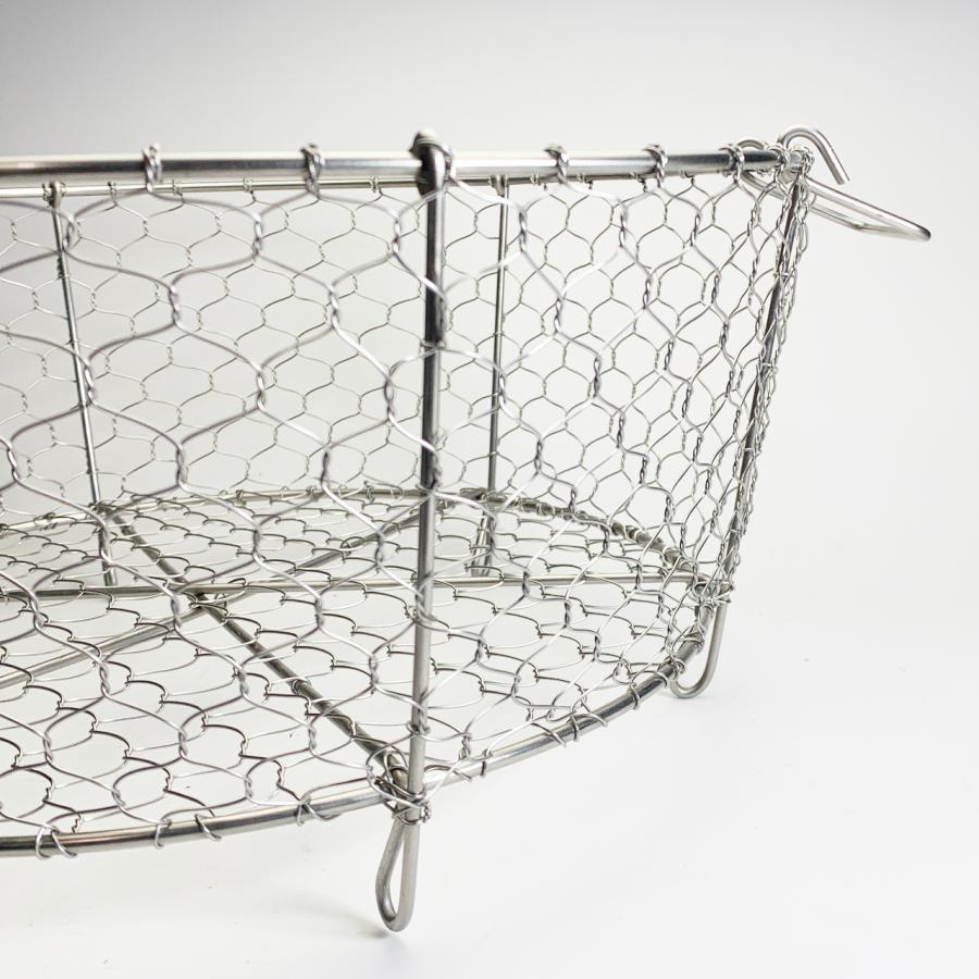 【京都アンテナショップ丸竹夷オリジナル】 鳥井金網工芸 ステンレス製 手編み水切りカゴ 丸型（直径35cm） : 京都アンテナショップ 丸竹夷 - 通販 - Yahoo!ショッピング