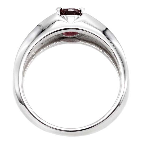 K18WG ロードライトガーネット ダイヤモンド リング 12号 RG0.97ct D0.26ct ホワイトゴールド750 宝石 ジュエリー ...