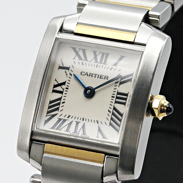 TANK（Cartier） カルティエ Cartier タンク フランセーズ SM W51007Q4 アイボリー レディース腕時計 クォーツ ...