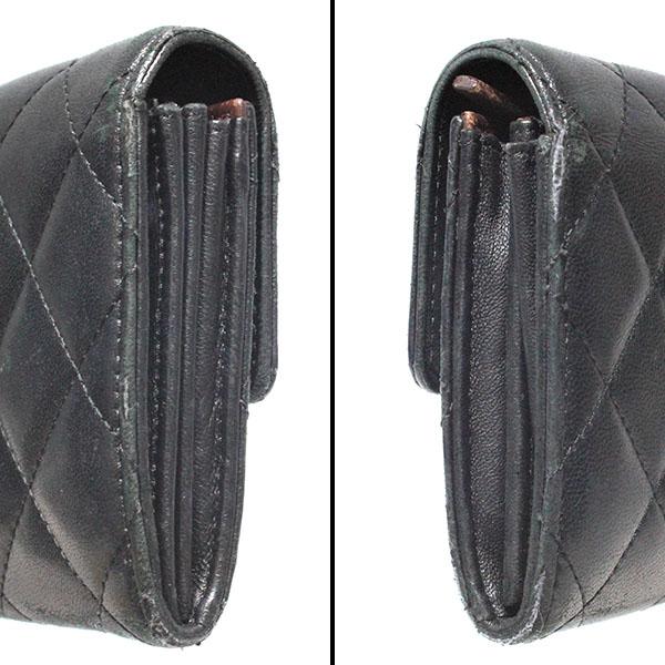 シャネル CHANEL マトラッセ ラムスキン 長財布 ココマーク ブラック 黒 ブランド ウォレット レディース 女性 シルバー金具 フラップ : 50019 : 質 丸滝 - 通販 ...