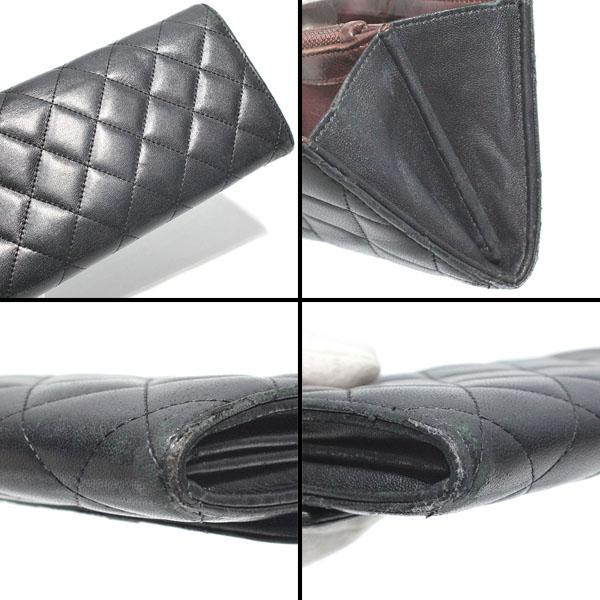 シャネル CHANEL マトラッセ ラムスキン 長財布 ココマーク ブラック 黒 ブランド ウォレット レディース 女性 シルバー金具 フラップ : 50019 : 質 丸滝 - 通販 ...