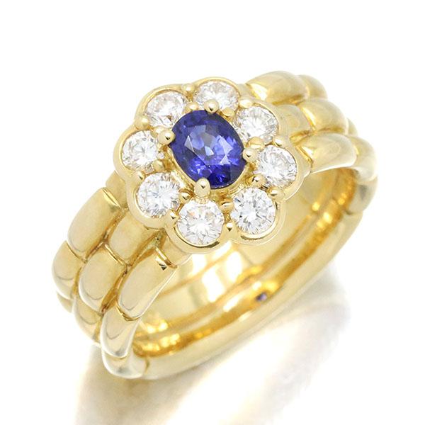 コンコルド CONCORD フラワーモチーフ サファイア ダイヤモンド リング 14号 S0.50ct D0.69ct イエローゴールド750 ブランド : y1463 : 質 丸滝 - 通販 ...