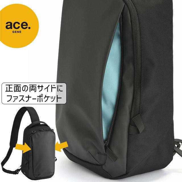 ace. GENE LABEL エースジーン ボディバッグ ラグレンティスクロス RUGGRENTICE CROSS 6リットル 撥水 メンズ ...