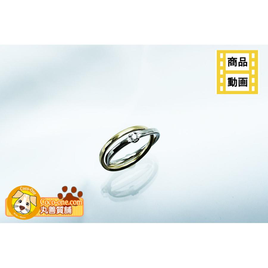 4℃ ヨンドシー Pt950+K18リング 2連 ダイヤ付 4.6g #9 仕上げ 中古品 程度A 中古 送料無料 動画 Youtube : まるぜん質舗・ここほれワンワン - 通販 ...