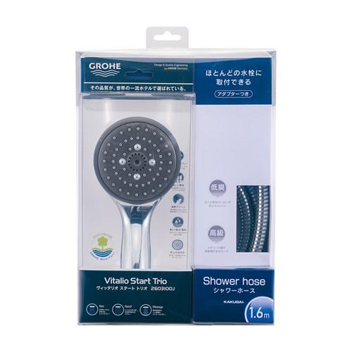 【366-452-PS】 カクダイ メタリックシャワーホースセット//プラチナシルバー・1.6m : 換気扇の通販ショップ プロペラ君 - 通販 - Yahoo!ショッピング