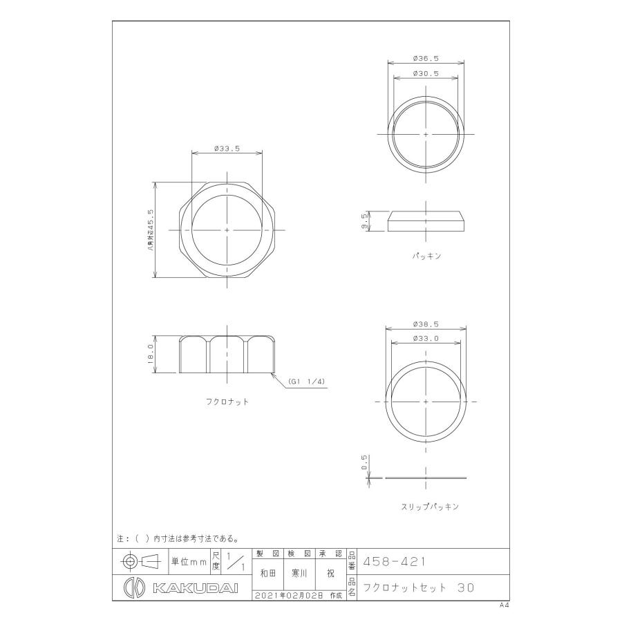 【458-421】 カクダイ フクロナットセット 30 : 換気扇の通販ショップ プロペラ君 - 通販 - Yahoo!ショッピング