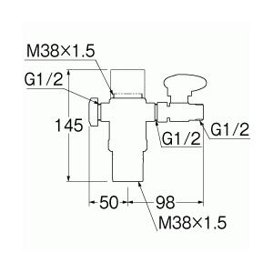 SANEI（水栓金具） B98-AU5 三栄水栓[SANEI] シングル混合栓用分岐アダプター（SANEI用） 水栓部品 分岐用品・食器洗い機用ホース 純正品【純正品】 : 換気扇の通販 ...