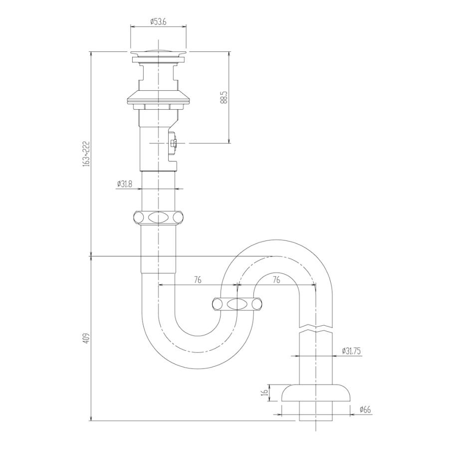 INAX 【LF-WN7SF】 INAX・LIXIL 洗面器・手洗器用セット金具 ポップアップ式排水金具 （ワイヤータイプ・呼び径32mm） 床排水Sトラップ【純正品】 : 換気扇の通販 ...