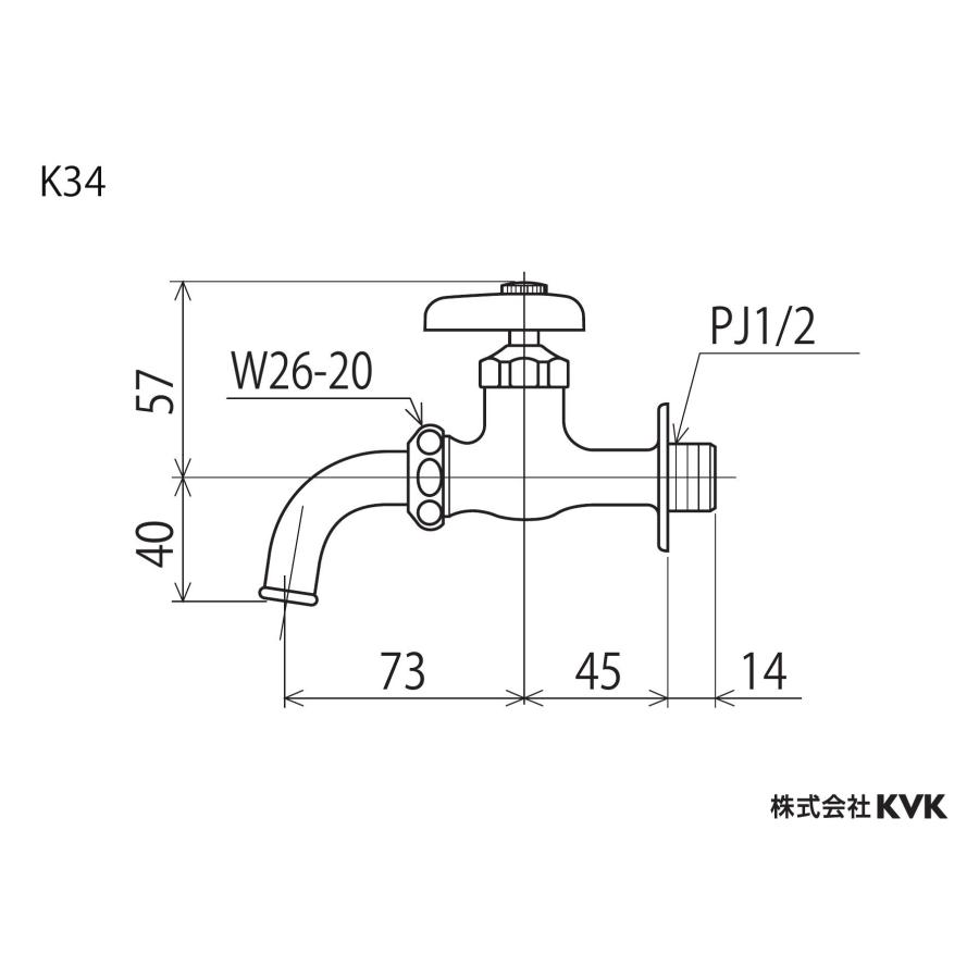 KVK 吐水口回転形給水栓 K34 単水栓 [新品]【純正品】 : 換気扇の通販ショップ プロペラ君 - 通販 - Yahoo!ショッピング