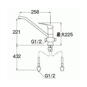 K87112ETJV-13 三栄水栓[SANEI] シングルワンホール分岐混合栓 混合栓 ワンホールシングルレバー式【純正品】 : 換気扇の通販ショップ プロペラ君 - 通販 - Yahoo ...