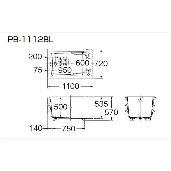 アウトレット INAX 浴槽 バスタブ ポリ浴槽 PB-1112BL L11 PB-1112BR ポリエック お風呂 1,200サイズ 和洋折衷タイプ 2方全エプロン serfare.com