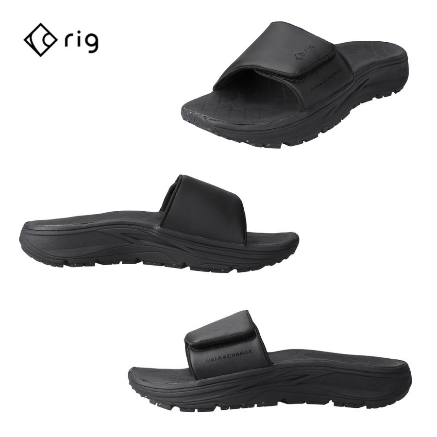 サンダル リグ リカバリーサンダル rig oga オーガ クッション 反発 衝撃吸収 膝に優しい 膝負担軽減 快適 リラックスサンダル アウトドア キャンプ ベルクロ : rg0010 ...