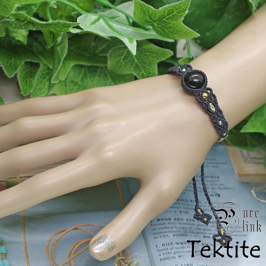 黒き火の真珠!!隕石ガラス『テクタイト』マクラメ編みブレスレット3 : 魔石の部屋 天然石とギフトのお店 - 通販 - Yahoo!ショッピング
