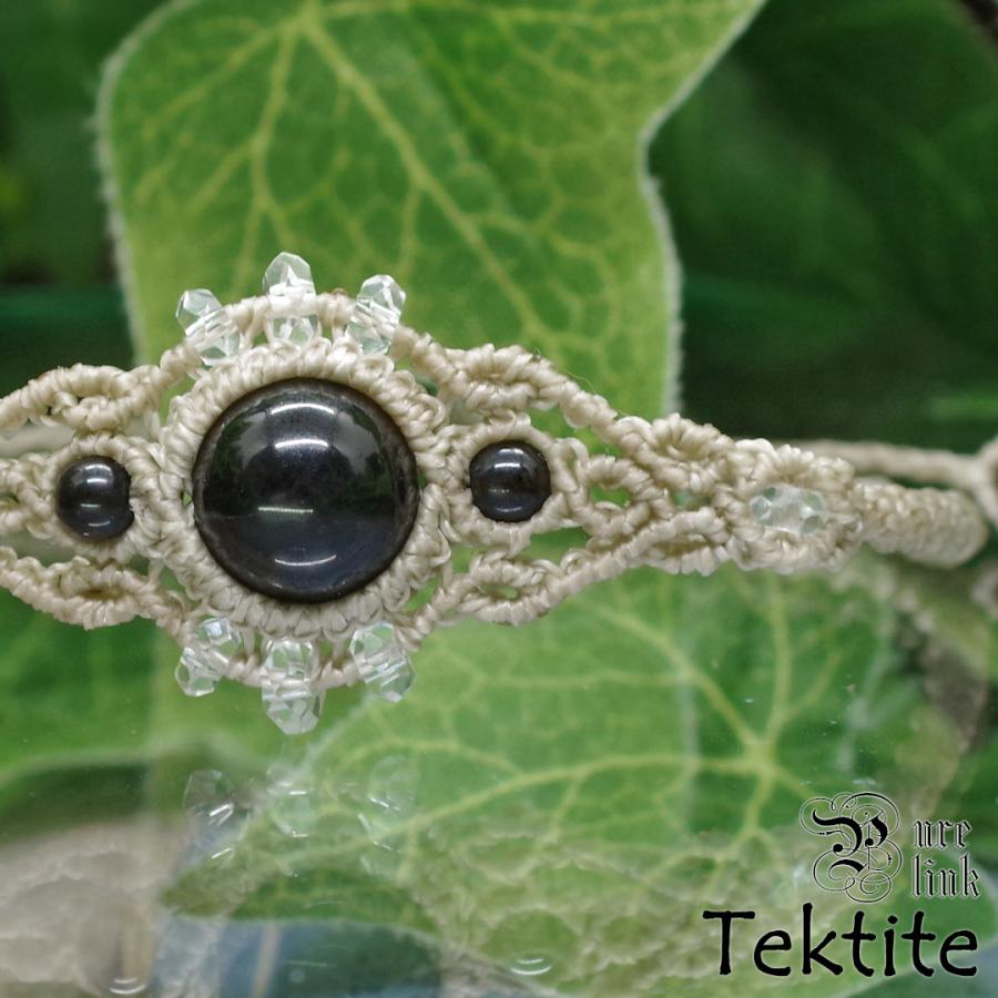 黒き火の真珠!!隕石ガラス『テクタイト』マクラメ編みブレスレット5 : 魔石の部屋 天然石とギフトのお店 - 通販 - Yahoo!ショッピング