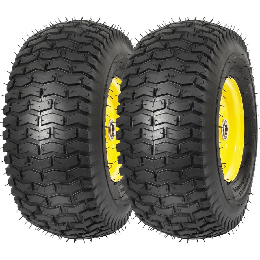 【並行輸入品】15x6.00-6nhs 芝刈り機用タイヤとホイール、乗用芝刈り機とトラクター用フロント空気入りタイヤ交換アセンブリ、ジョン ...