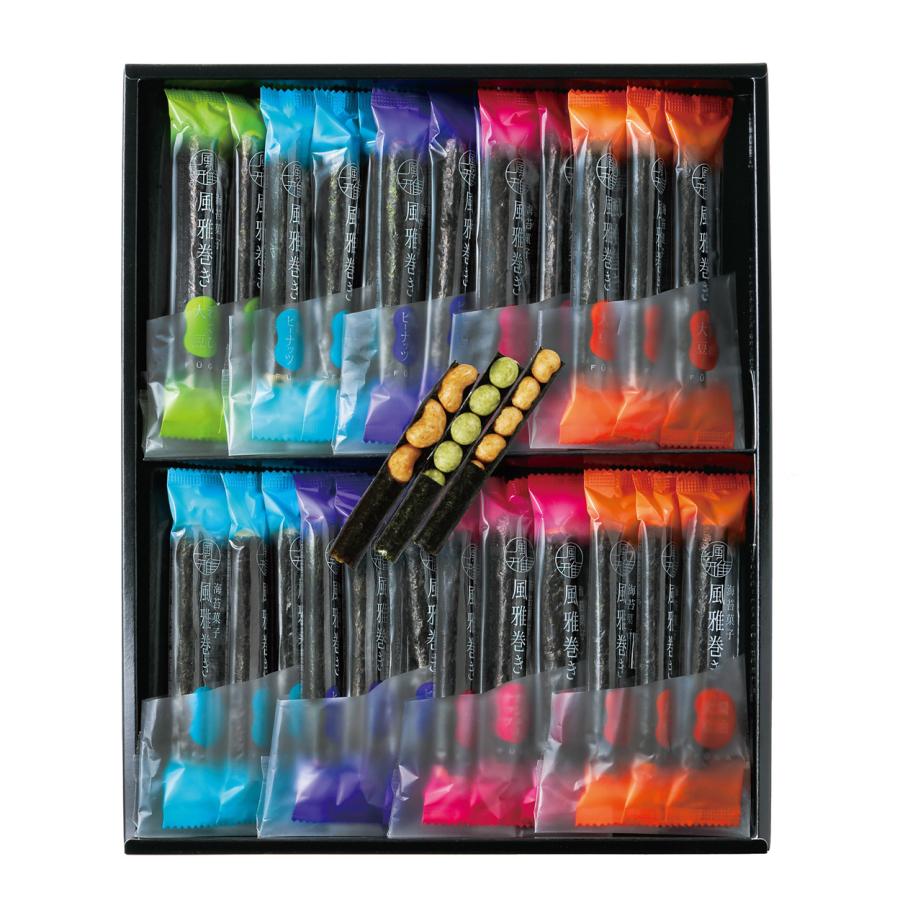 風雅巻き詰合せFC-9 27本入り ギフト 単品 お中元 季節の贈り物 海苔菓子 豆菓子 贈り物 プレゼント 贈答 お土産 風雅巻き 風雅 父 ...