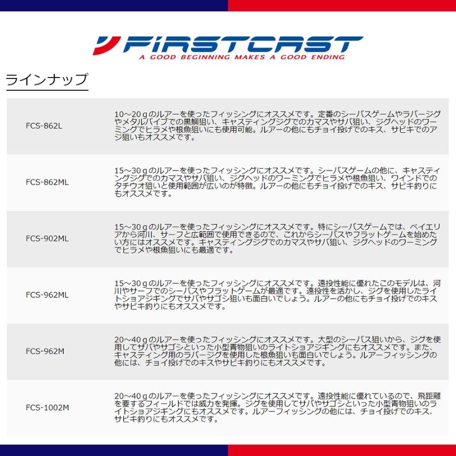 Major Craft 【半期決算】メジャークラフト ファーストキャスト シーバス&キャスティング FCS-962ML 釣竿 送料無料 : ますびと商店 - 通販 - Yahoo!ショッピング