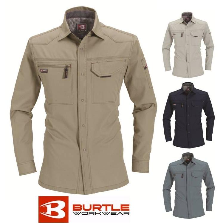 BURTLE バートル 1303 綿100％ S〜5L 長袖シャツ 春夏 かんたん刺繍申し込み 作業服 作業着 : はたらくヒト支え隊 - 通販 - Yahoo!ショッピング