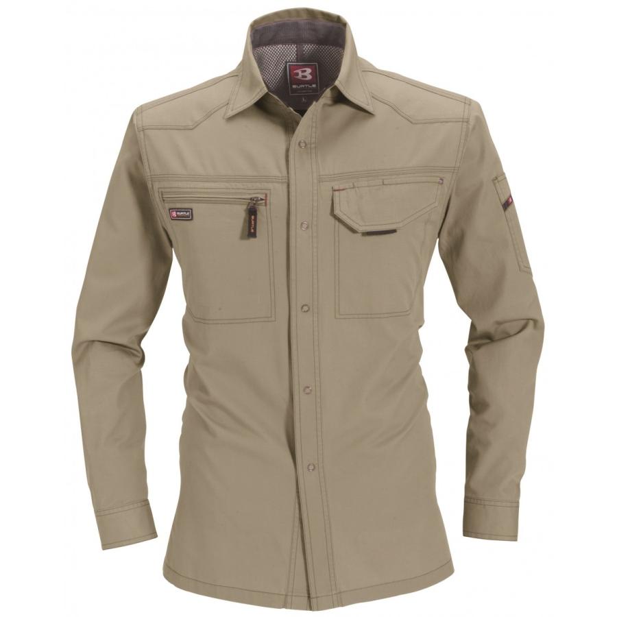 BURTLE バートル 1303 綿100％ S〜5L 長袖シャツ 春夏 かんたん刺繍申し込み 作業服 作業着 : はたらくヒト支え隊 - 通販 - Yahoo!ショッピング