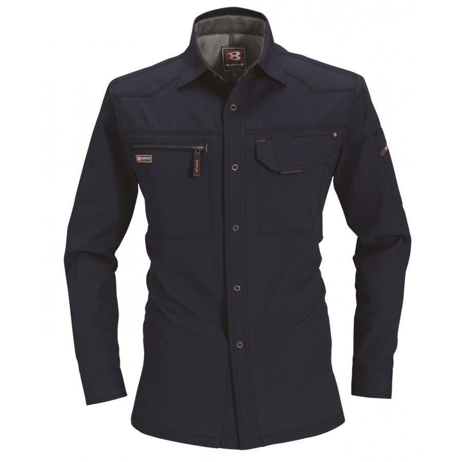 BURTLE バートル 1303 綿100％ S〜5L 長袖シャツ 春夏 かんたん刺繍申し込み 作業服 作業着 : はたらくヒト支え隊 - 通販 - Yahoo!ショッピング