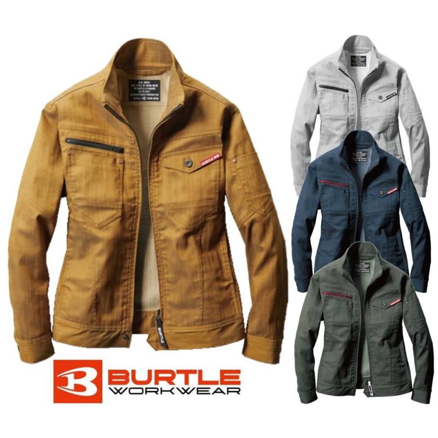 BURTLE バートル ストレッチ 1801 S〜5L ジャケット 秋冬 かんたん刺繍申込 デニムテイスト 作業服 作業着 クレイジーストレッチ ブルゾン ジャンパー : はたらくヒト支え隊 ...