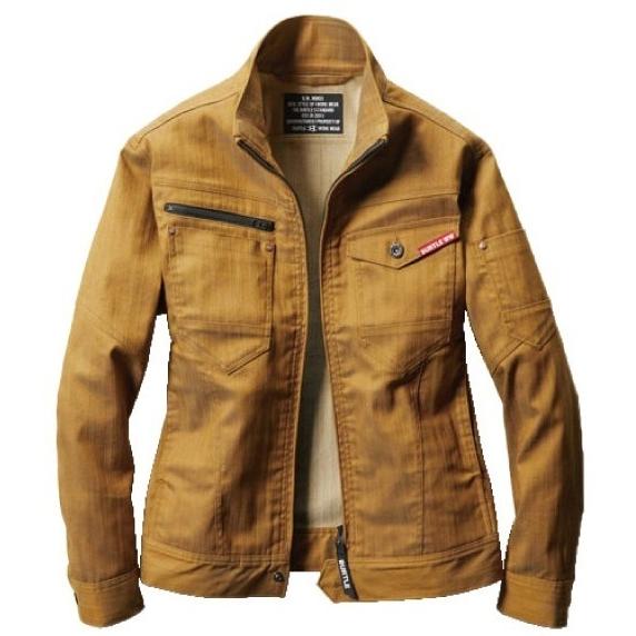 BURTLE バートル ストレッチ 1801 S〜5L ジャケット 秋冬 かんたん刺繍申込 デニムテイスト 作業服 作業着 クレイジーストレッチ ブルゾン ジャンパー : はたらくヒト支え隊 ...