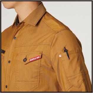BURTLE バートル 1815 ストレッチ 長袖シャツ S〜5L 春夏用 かんたん刺繍申し込み 作業服 作業着 夏服 夏用シャツ : はたらくヒト支え隊 - 通販 - Yahoo!ショッピング