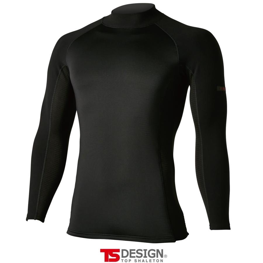 TS DESIGN 【送料無料】TS 蓄熱 断熱 保温 ハイネック コンプレッション 新素材 3225 S〜3L TSDESIGN tsデザイン 防寒 長袖 シャツ Tシャツ インナー 作業服 ...