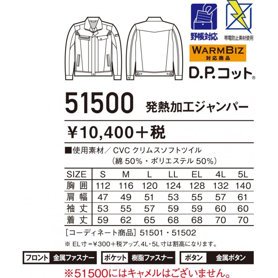自重堂 jawin ジャウィン 51500 51502 上下セット S〜5L 【秋冬】1万円(税抜)以上送料無料 かんたん刺繍申込み 新庄剛志 作業着 安い : はたらくヒト支え隊 - 通販 ...