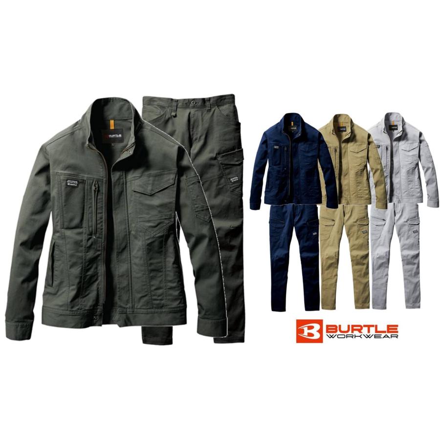 BURTLE 【2024年最新作・送料無料】BURTLE バートル 綿生地 ストレッチ ジャケット カーゴパンツ 上下セット 綿98% SS〜8L かんたん刺繍申込み 681 682 作業着 ...