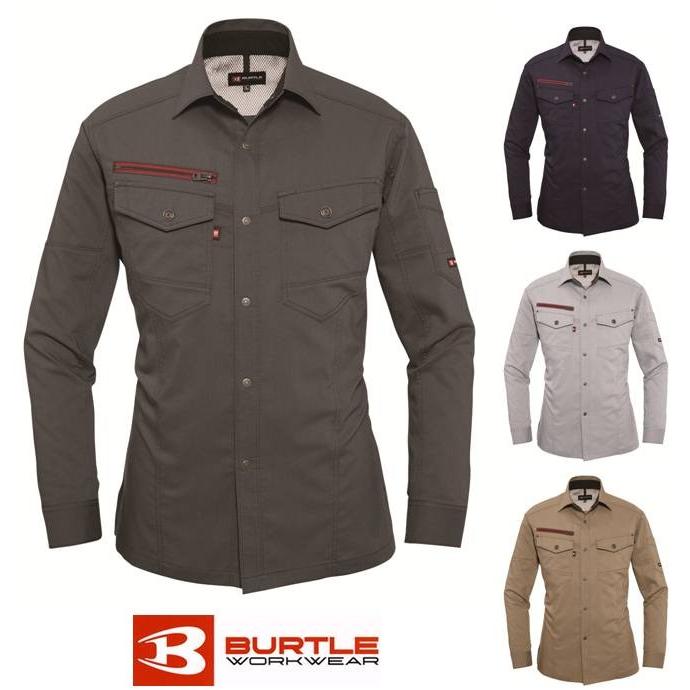 BURTLE（バートル） 7045 SS〜5L ストレッチ 長袖シャツ(ユニセックス) 春夏 かんたん刺繍申し込み 作業服 作業着 : はたらくヒト支え隊 - 通販 - Yahoo!ショッピング